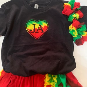 Rasta Reggae Children Matching Outfit With Matching Hair Tie/ Hair Bow ...