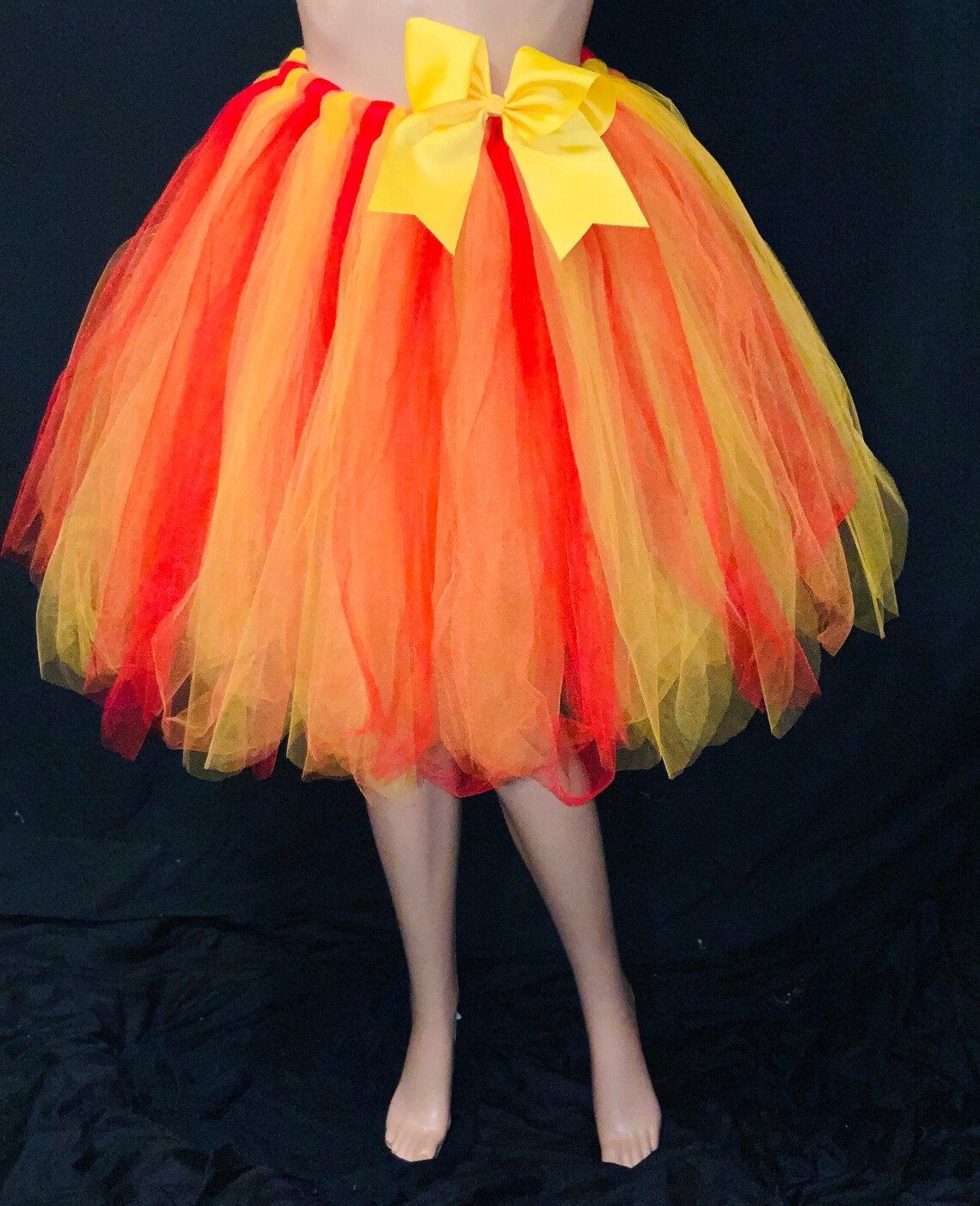 Flaming Fire Tutu: Extra Full Knee Length, Yellow Bow - Etsy