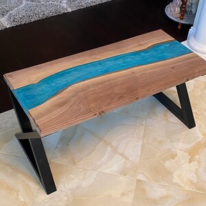 Custom Black Walnut Epoxy Resin River Table - Etsy