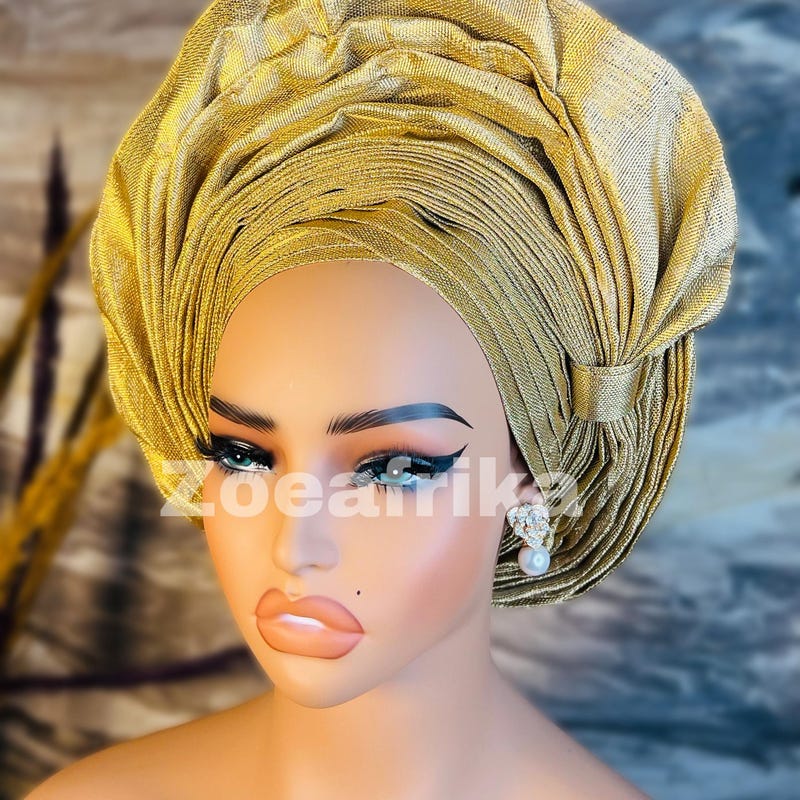 Brown Nigerian Head Scarf - Etsy