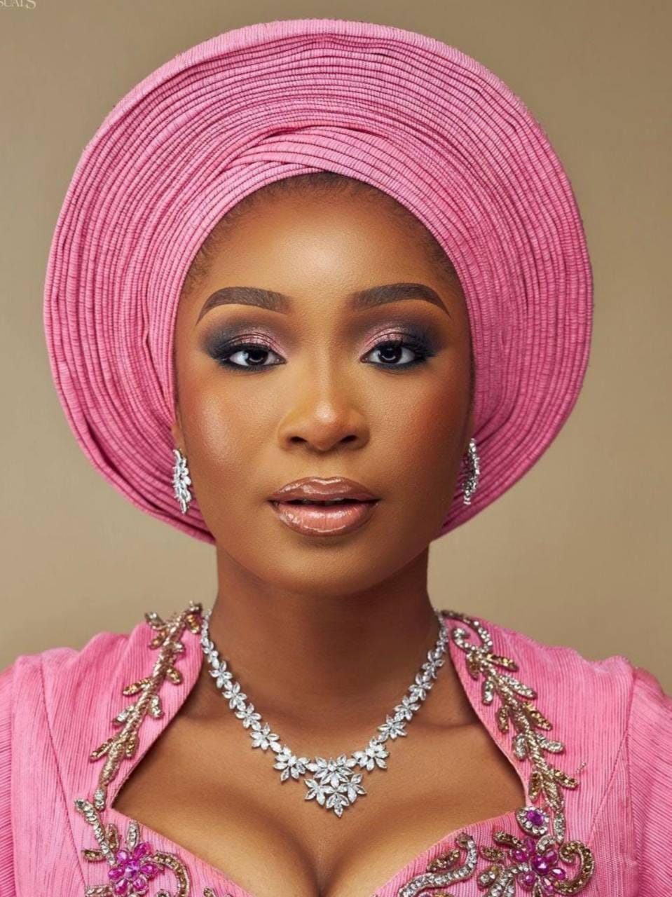 Autogele, Gele, Ready to Wear Headgear, Pink Gele, Aso-oke, African ...