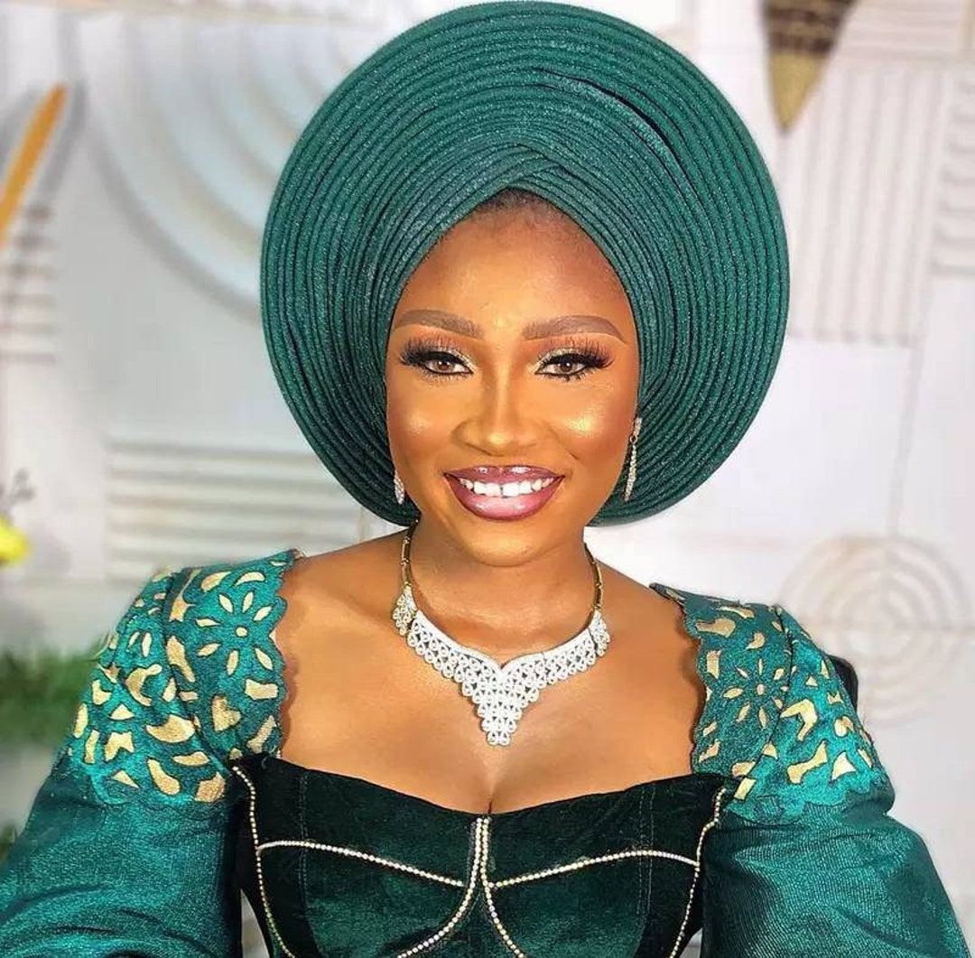 African Gele, Gift for Her, Bridal Head Wrap, Gele Turban Scarf, Pre ...