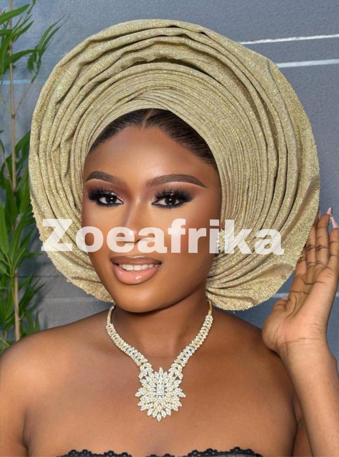 Autogele, Ready to Wear Gele, Pretie Gele, Ofi, Headgear, Gold Gele ...