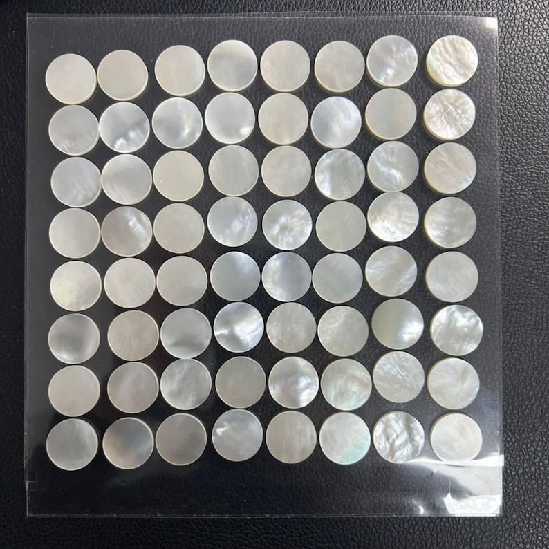 Natural Mother of Pearl Round Coin Gemstone Flat Disc Cabochon Loose ...
