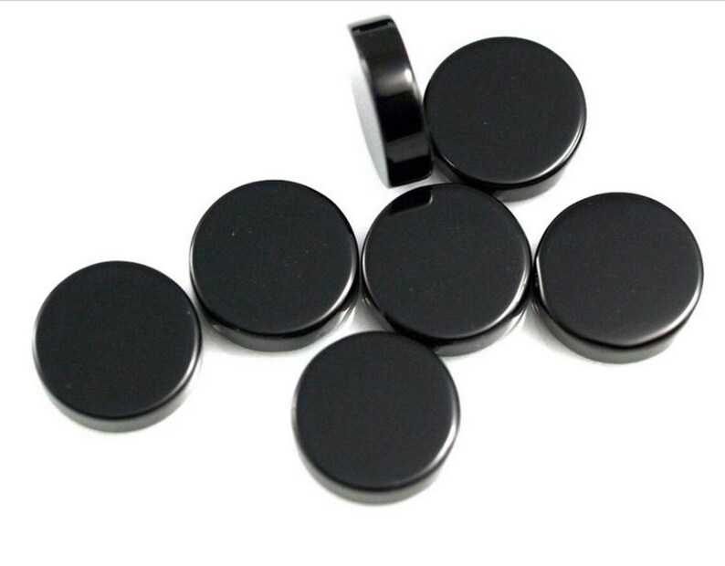 Natural Black Onyx Coin Shape Gemstone, Onyx Flat Round Discs,aaa ...