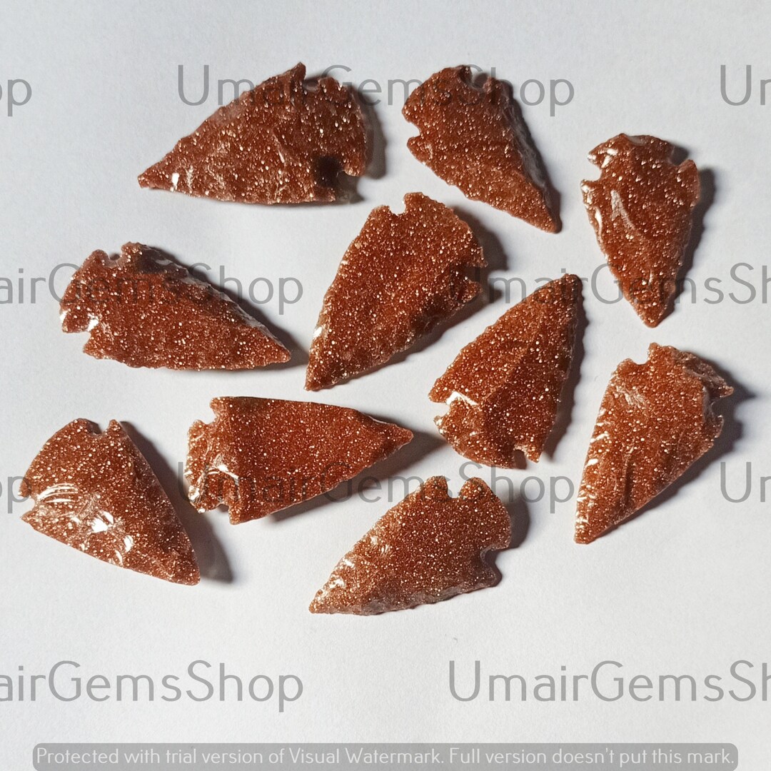 Sunstone Arrowhead, Sunstone Arrow, Sunstone Crystal Carving Gemstone ...