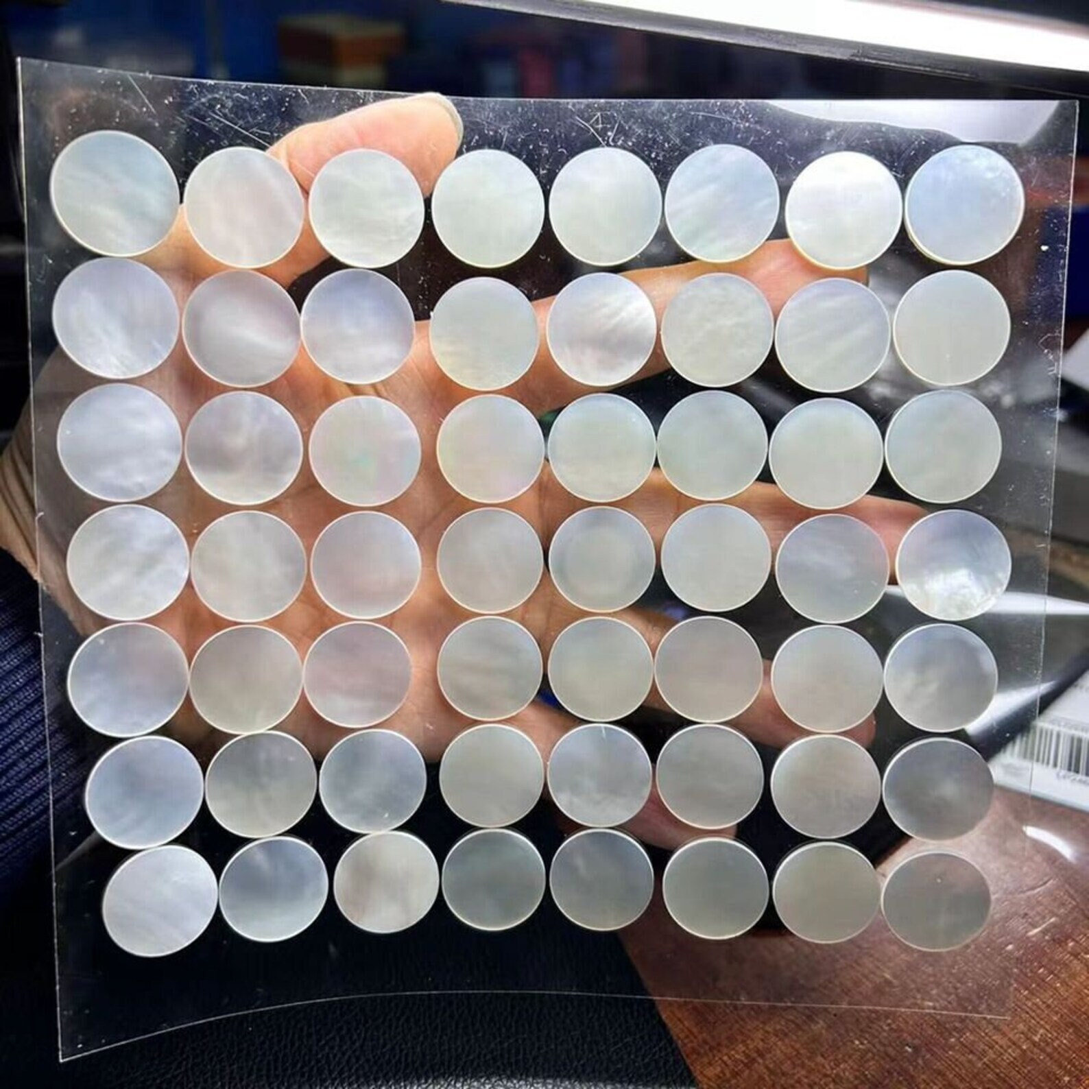 Natural Mother of Pearl Shell Flat Round Coin Gemstone, Mother of Pearl ...