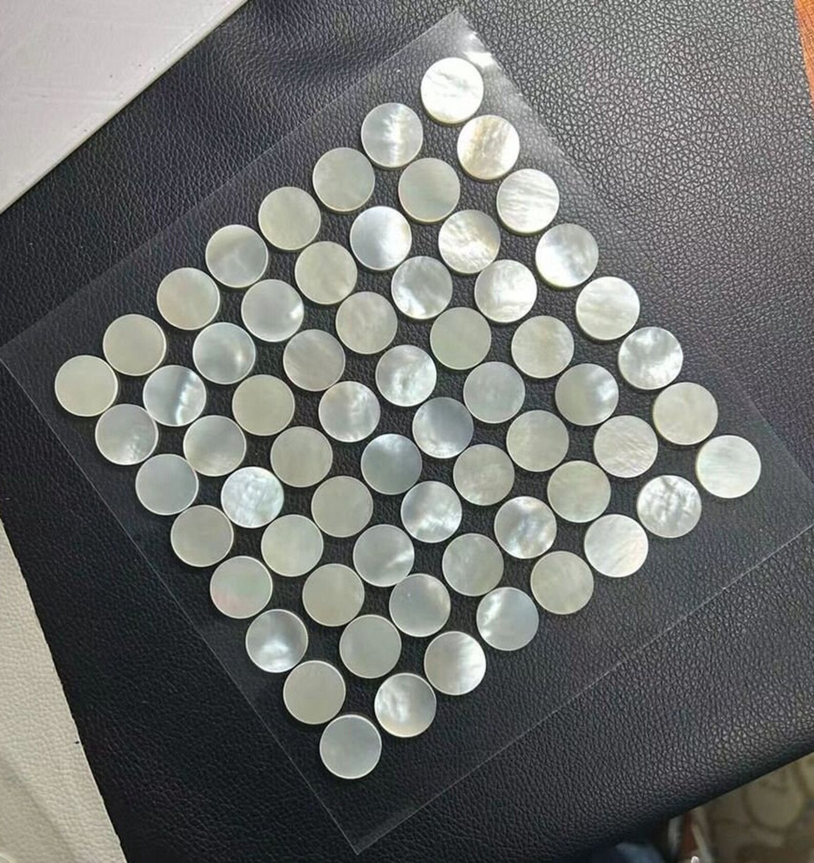 Natural Mother of Pearl Shell Flat Round Coin Gemstone, Mother of Pearl ...