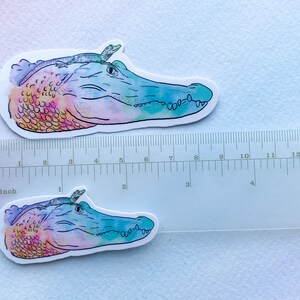 Rainbow Alligator Sticker, Alligator Sticker, Waterproof Sticker ...