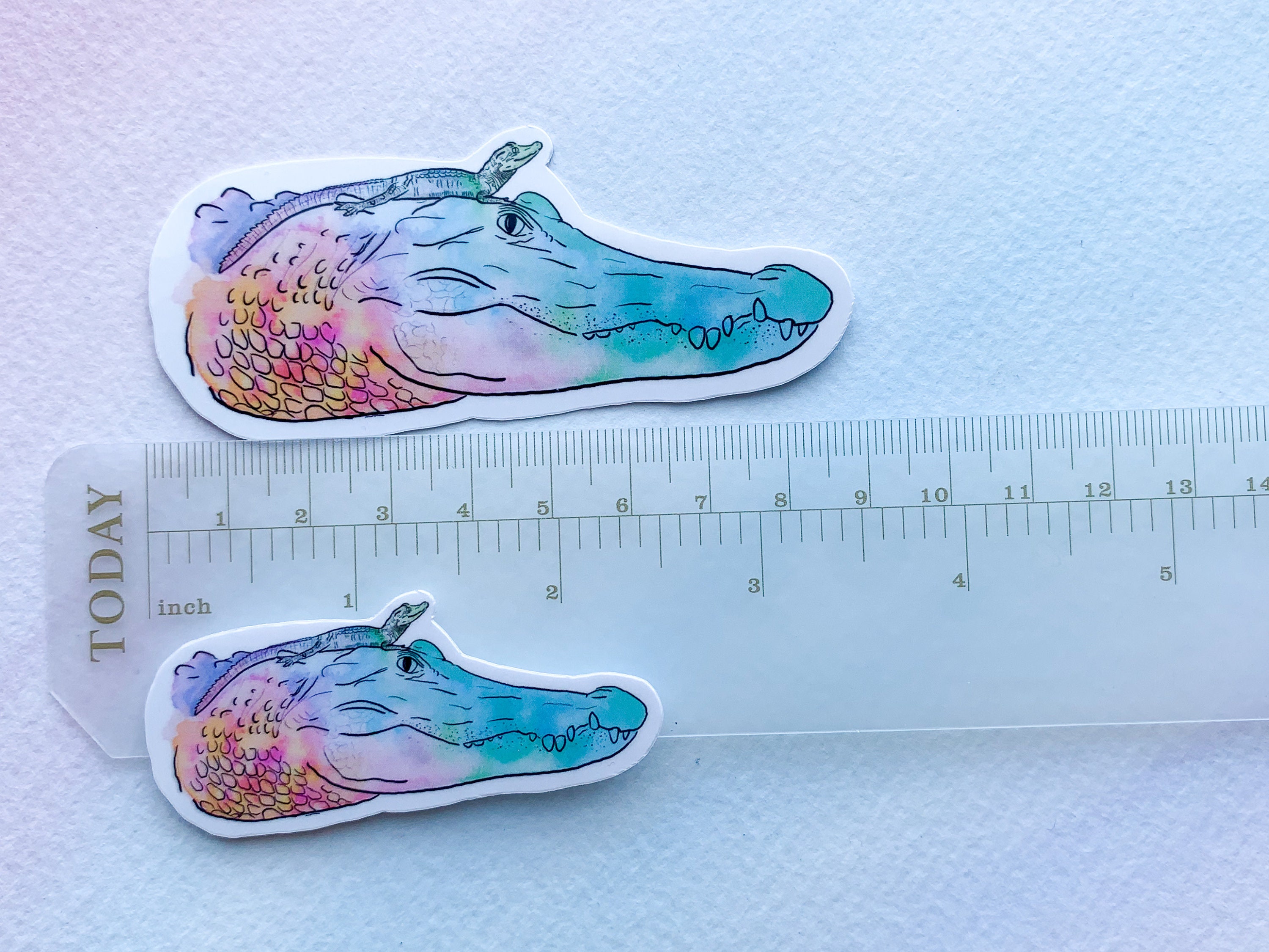 Rainbow Alligator Sticker, Alligator Sticker, Waterproof Sticker ...