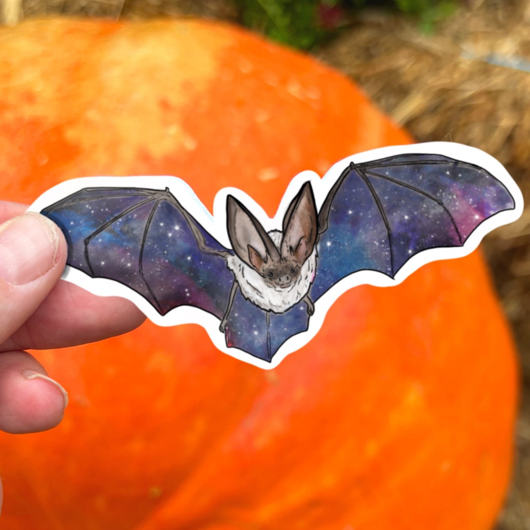 Galaxy Bat Sticker, Bat Sticker, Waterproof Sticker, Waterbottle ...