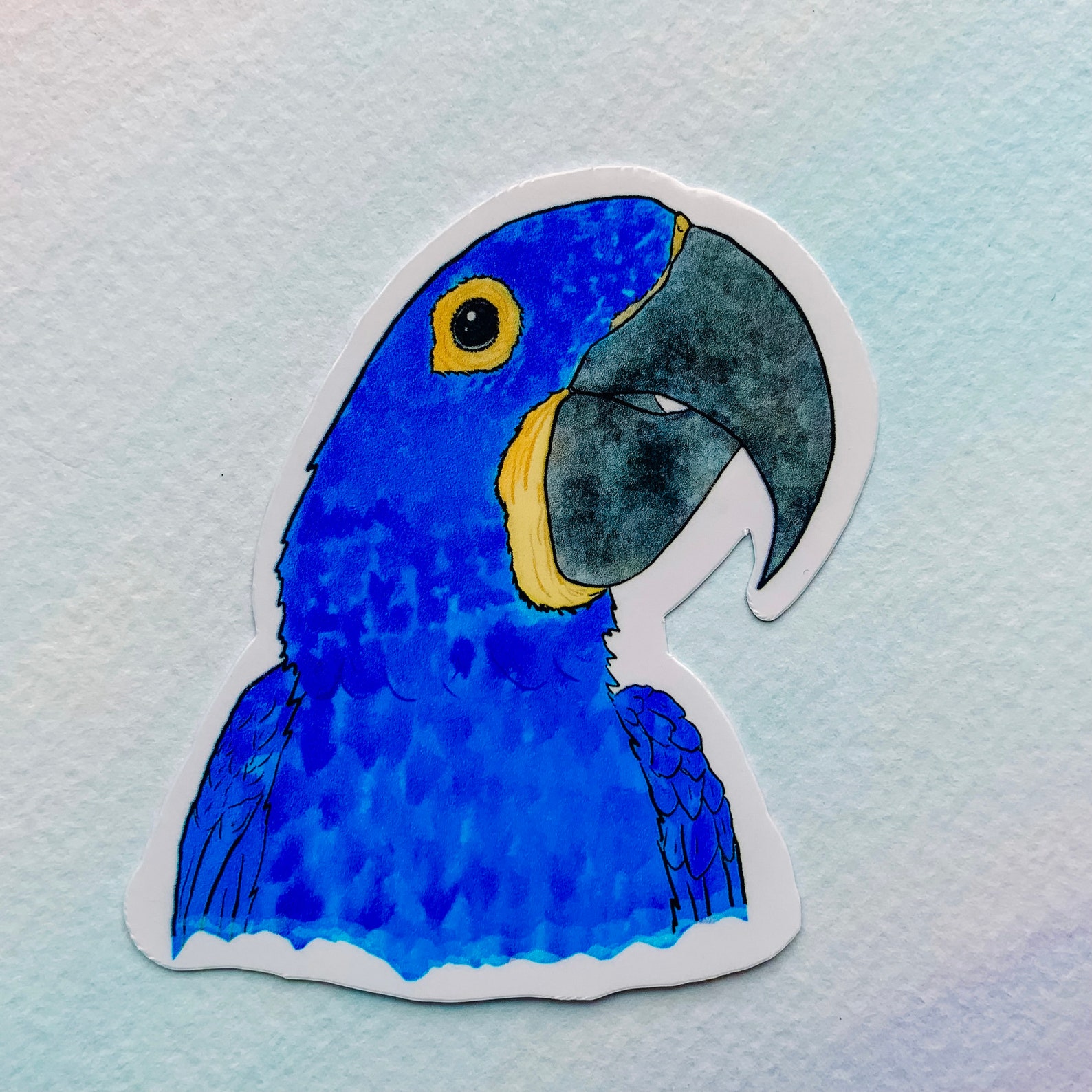 Hyacinth Macaw Sticker Macaw Sticker Waterproof Sticker | Etsy