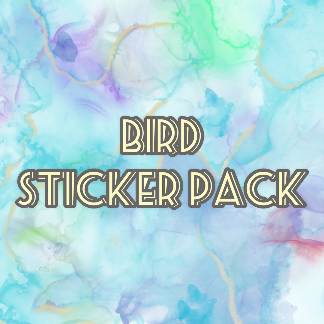 Birds 4 Sticker Pack, Bird Sticker, Zookeeper Sticker, Waterproof ...