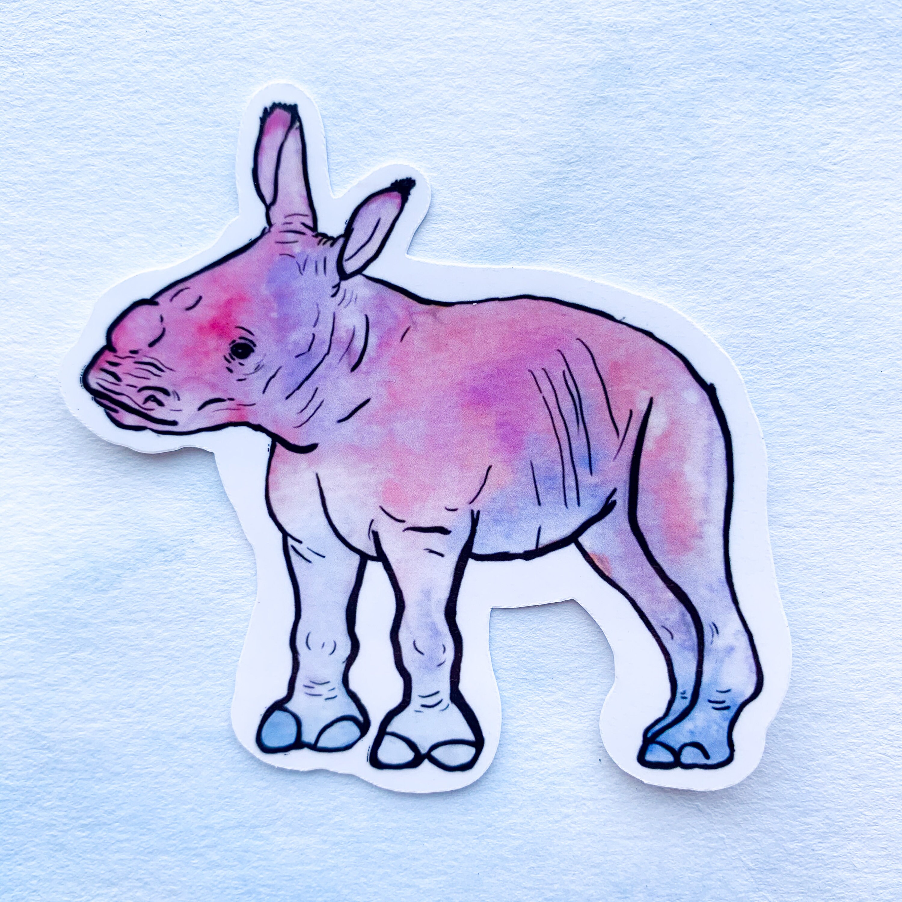 Baby rhino sticker Zookeeper gift waterproof sticker water | Etsy