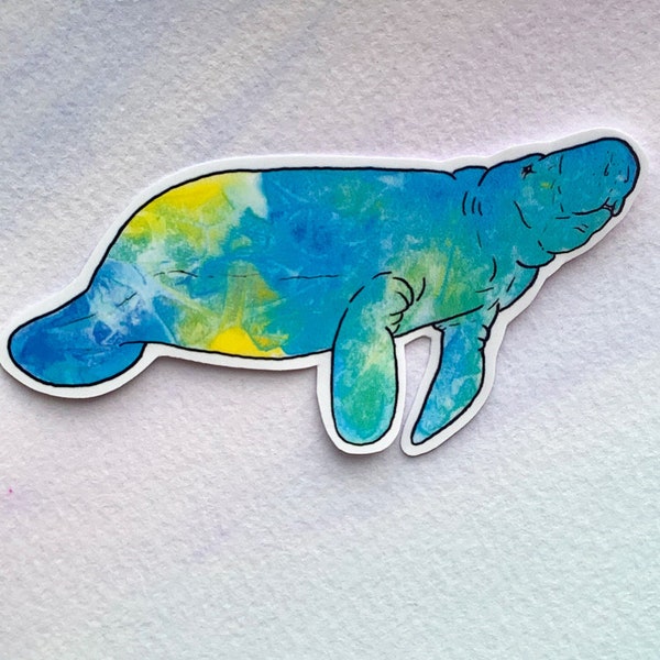 Waterproof Manatee Sticker - Etsy