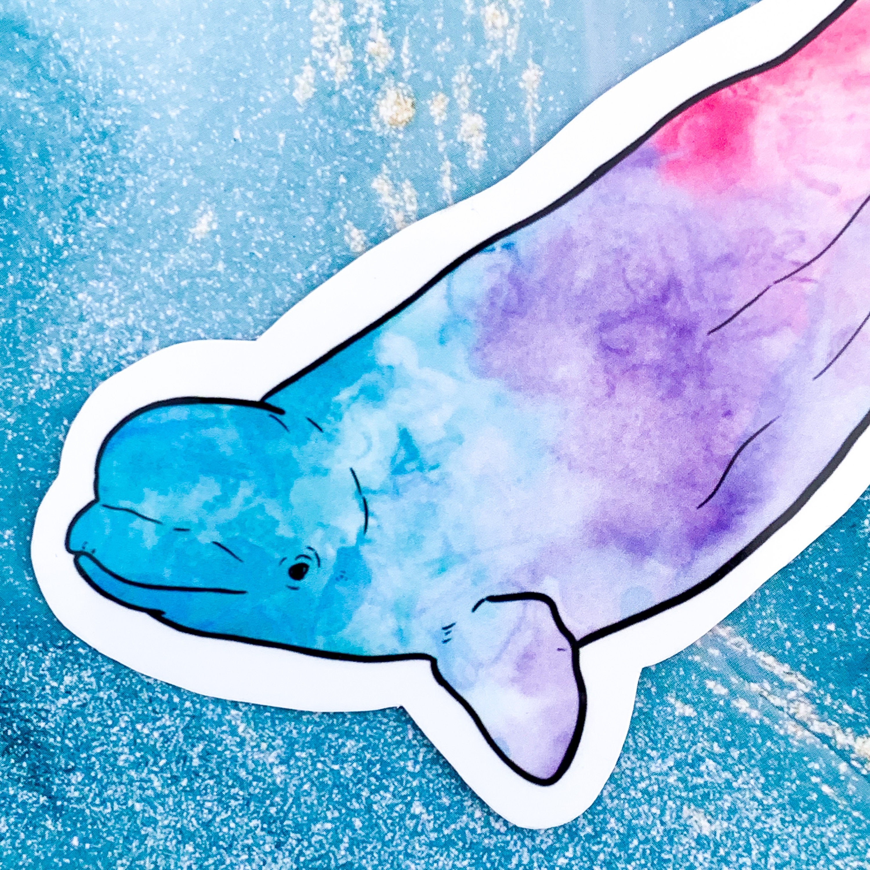 Rainbow Beluga Sticker Beluga Whale Sticker Zookeeper - Etsy