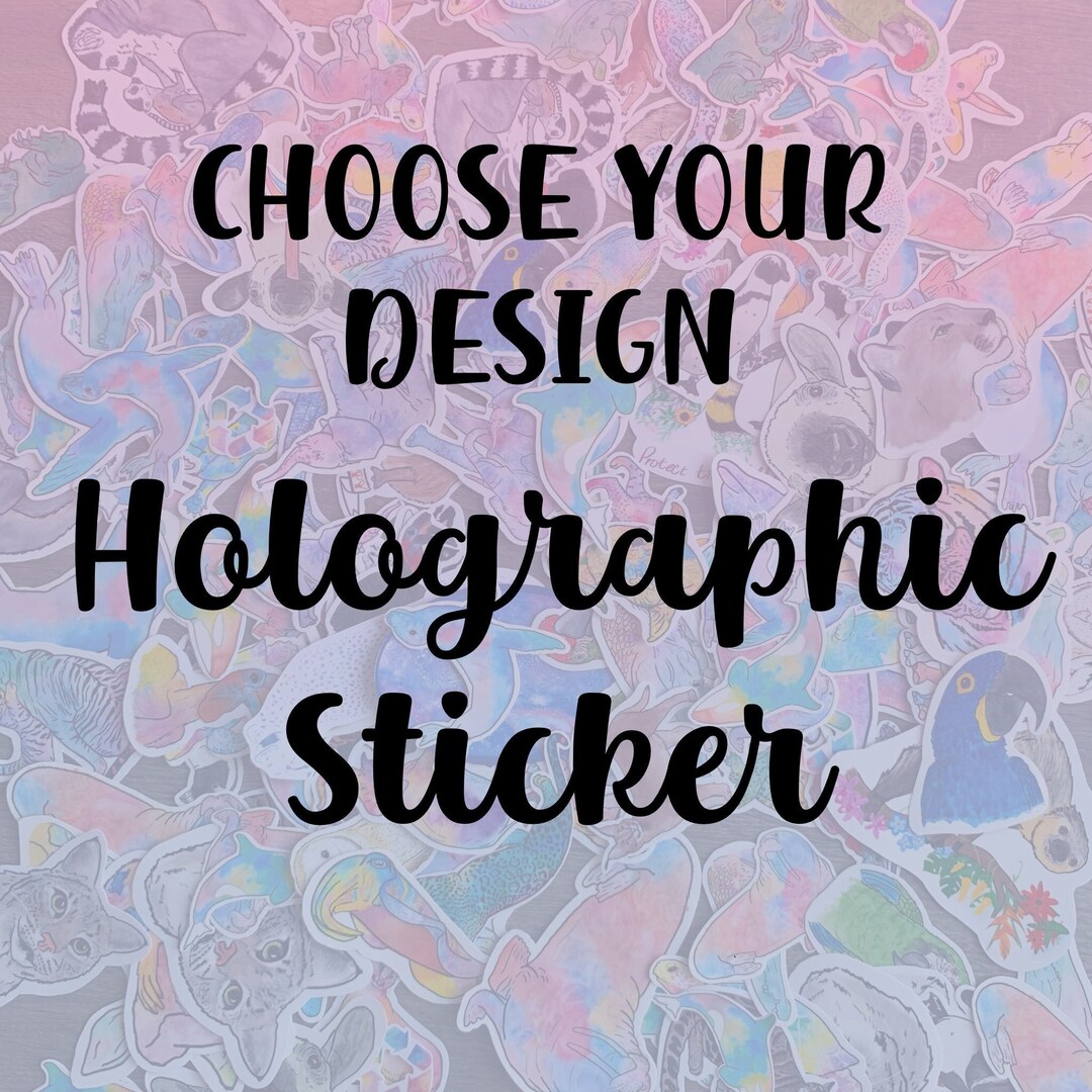 Animal Sticker, Holographic Sticker, Holographic, Wild Animal Sticker ...