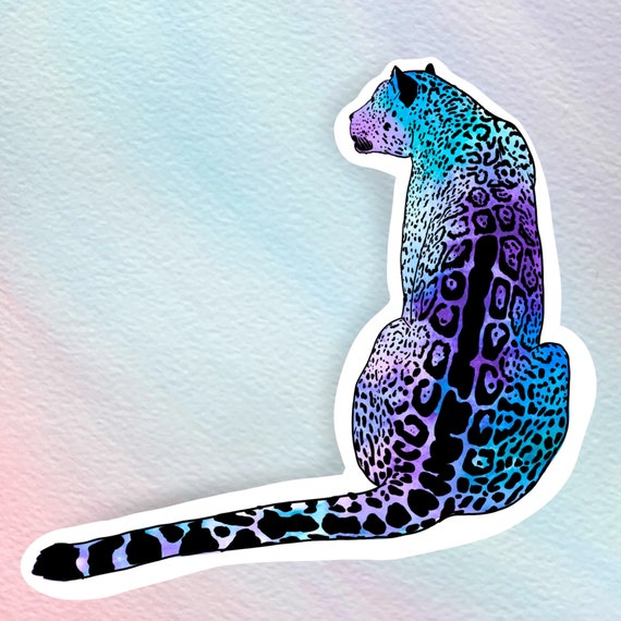 Rainbow Jaguar Sticker Jaguar Sticker Waterproof Sticker - Etsy