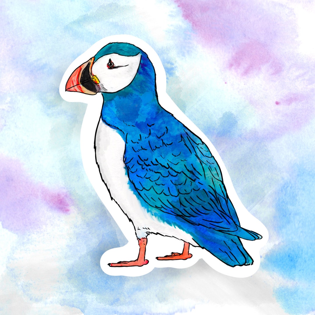 Rainbow Puffin Sticker, Puffin Sticker, Zookeeper Sticker, Waterproof ...