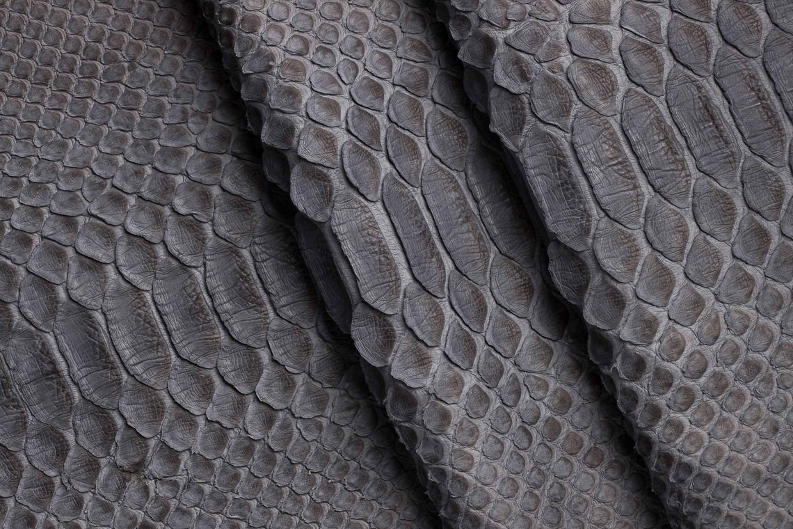 Genuine Olive Python Skin, Green Glossy Snake Skin, Red Matte Snake ...