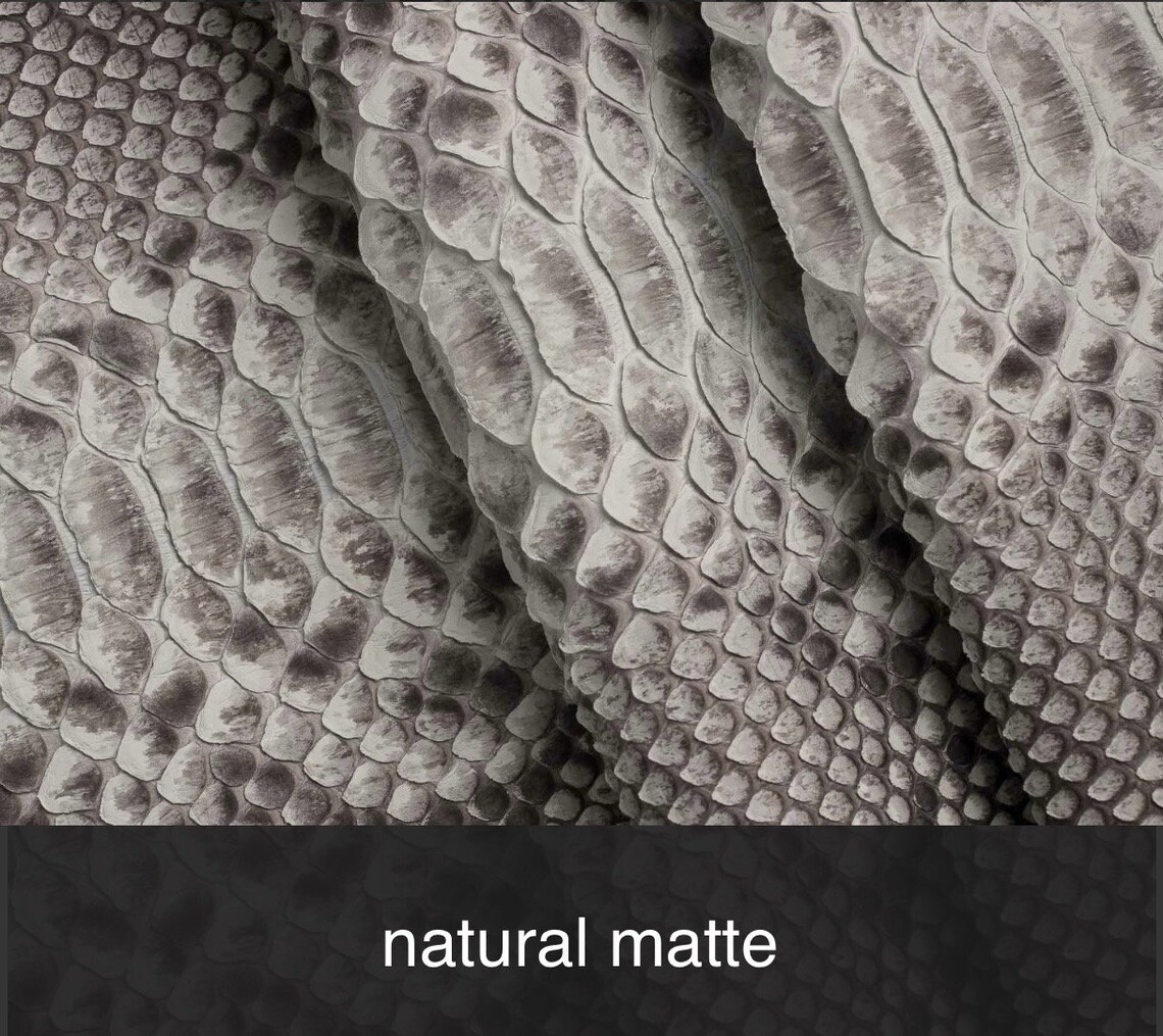 Genuine Python Skin Black Matte, Cognac Glossy Snake Skin, Black Glossy ...