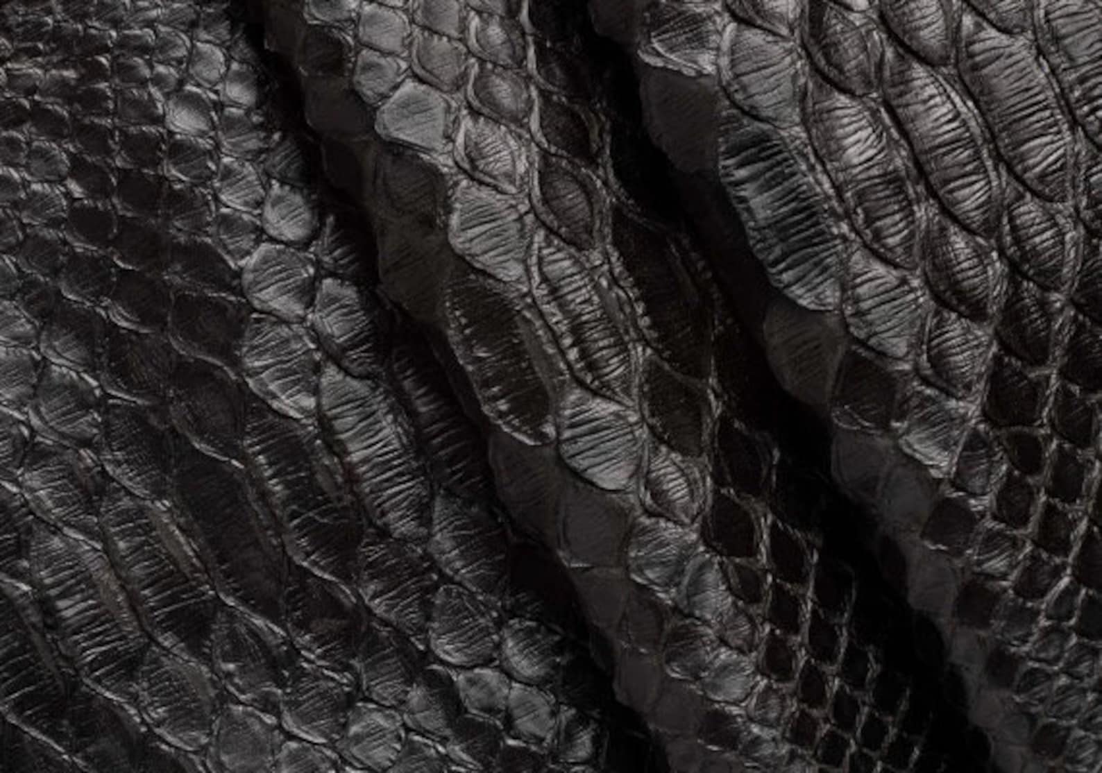 Genuine Olive Python Skin, Green Glossy Snake Skin, Red Matte Snake ...