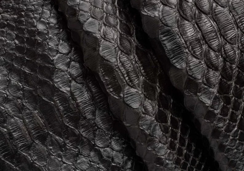 Genuine Olive Python Skin, Green Glossy Snake Skin, Red Matte Snake ...