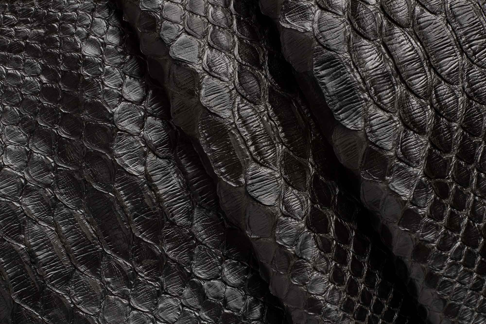 Genuine Python Skin Black Matte, Cognac Glossy Snake Skin, Black Glossy ...