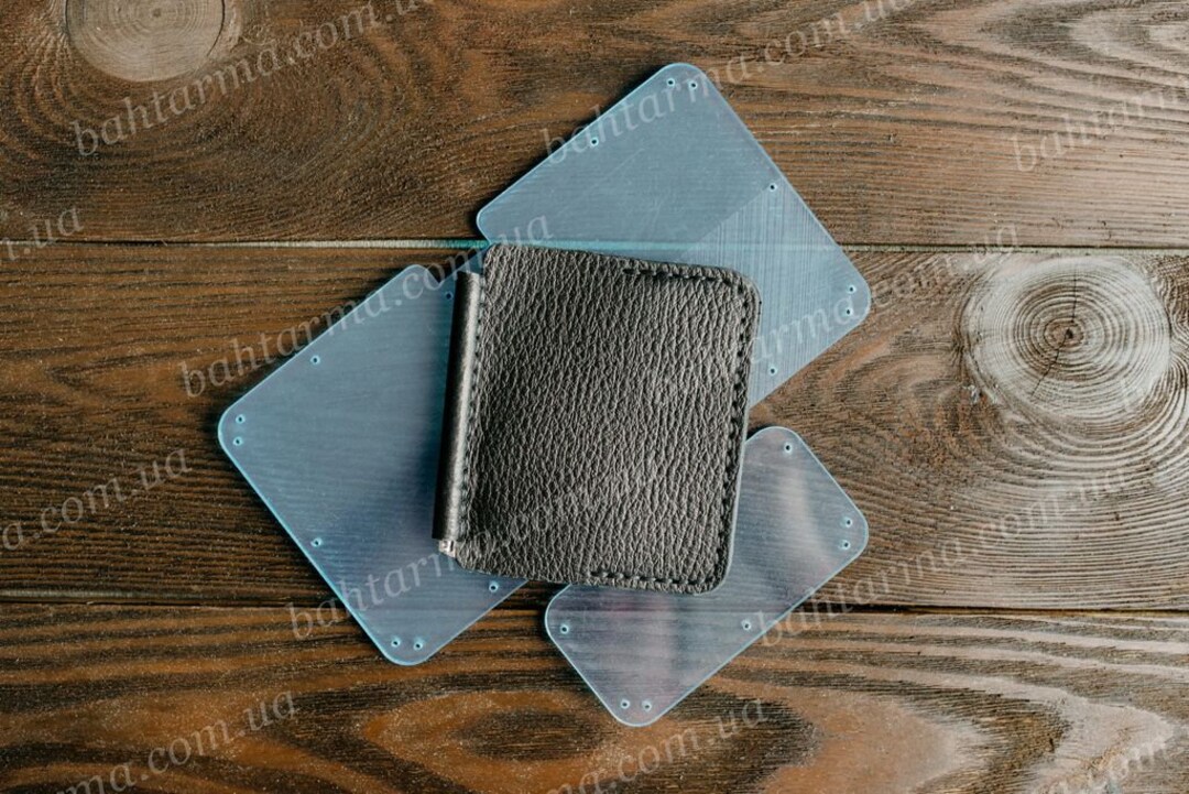 Leather Money Clip Wallet Acrylic Template, Leathercraft Pattern ...