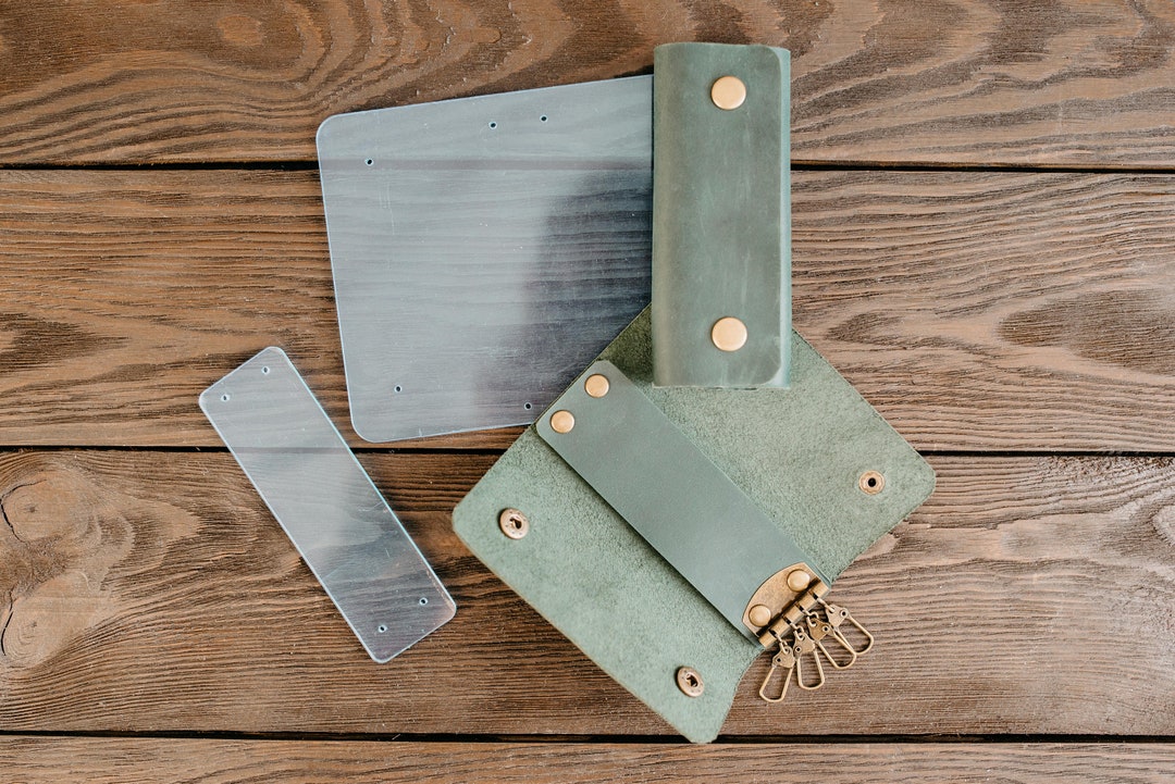 Leather Key Holder Acrylic Template, Leathercraft Acrylic Stencil, Key ...