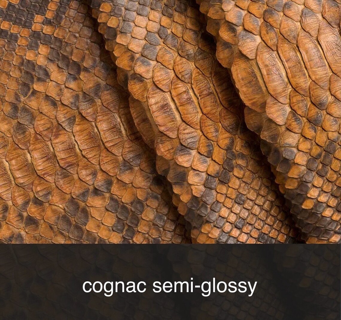 Genuine Python Skin Black Matte, Cognac Glossy Snake Skin, Black Glossy ...