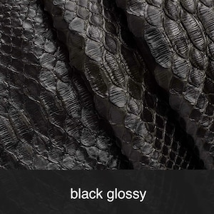 Genuine Python Skin, Black Matte, Cognac Snake Skin, Exotic Leather - Etsy