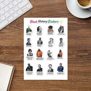 Printable Black History Month Stickers, Afro Girl Printable Stickers ...