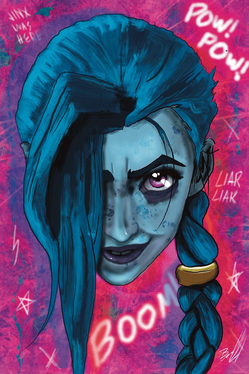 Jinx Arcane 8x12 Art Print - Etsy