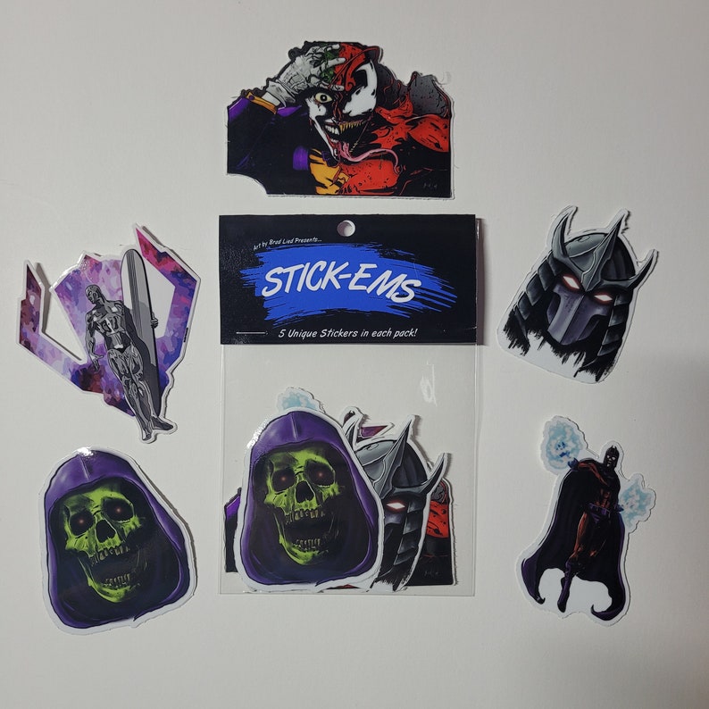 Stick-ems Villains Sticker Pack - Etsy