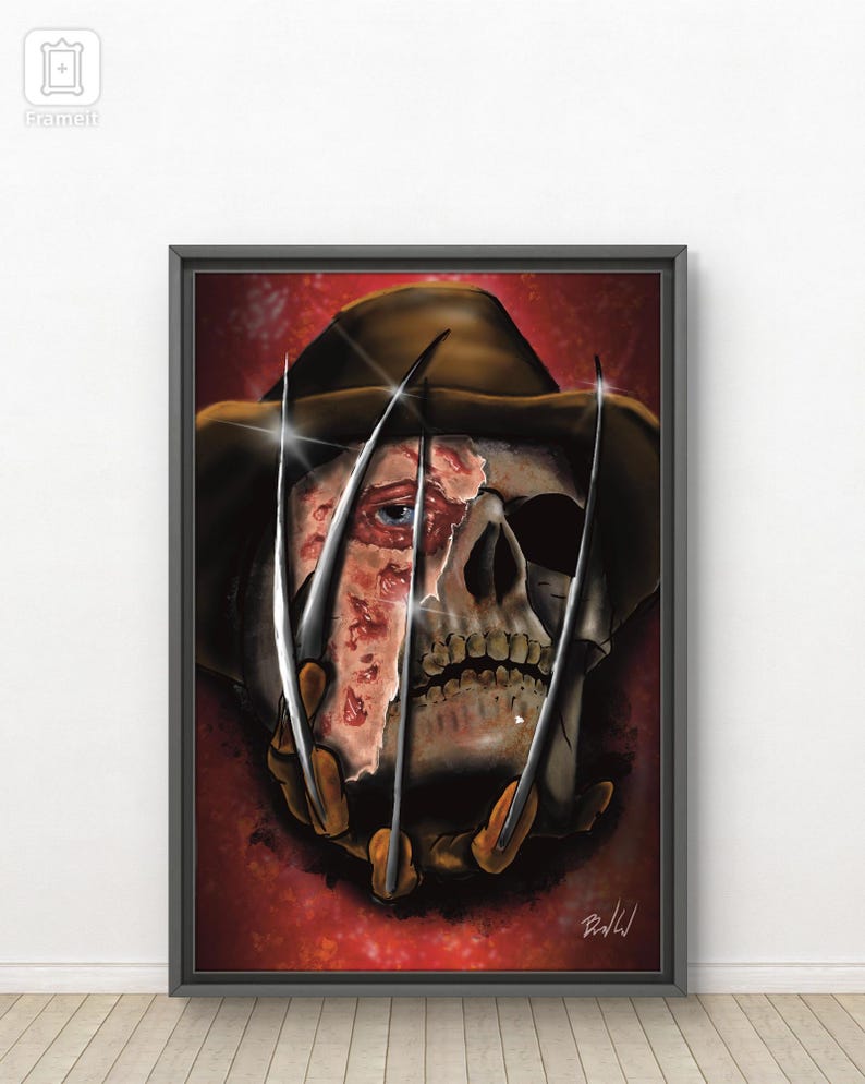 Freddy Krueger A Nightmare on Elm Street 8x12 Art Print - Etsy