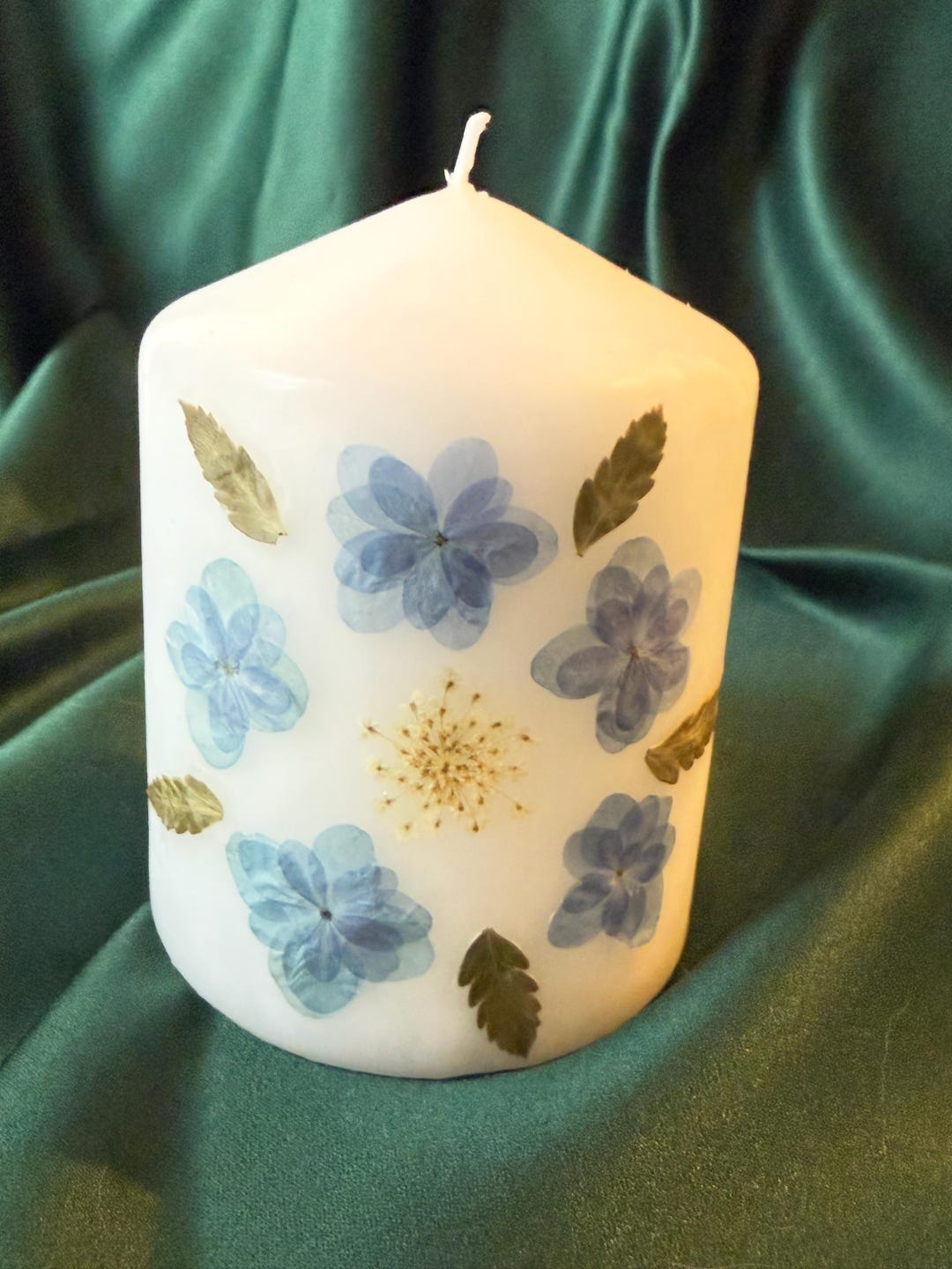 Blue Hydrangeas, Fern & A Touch of Queen Anne Lace. an Unscented ...