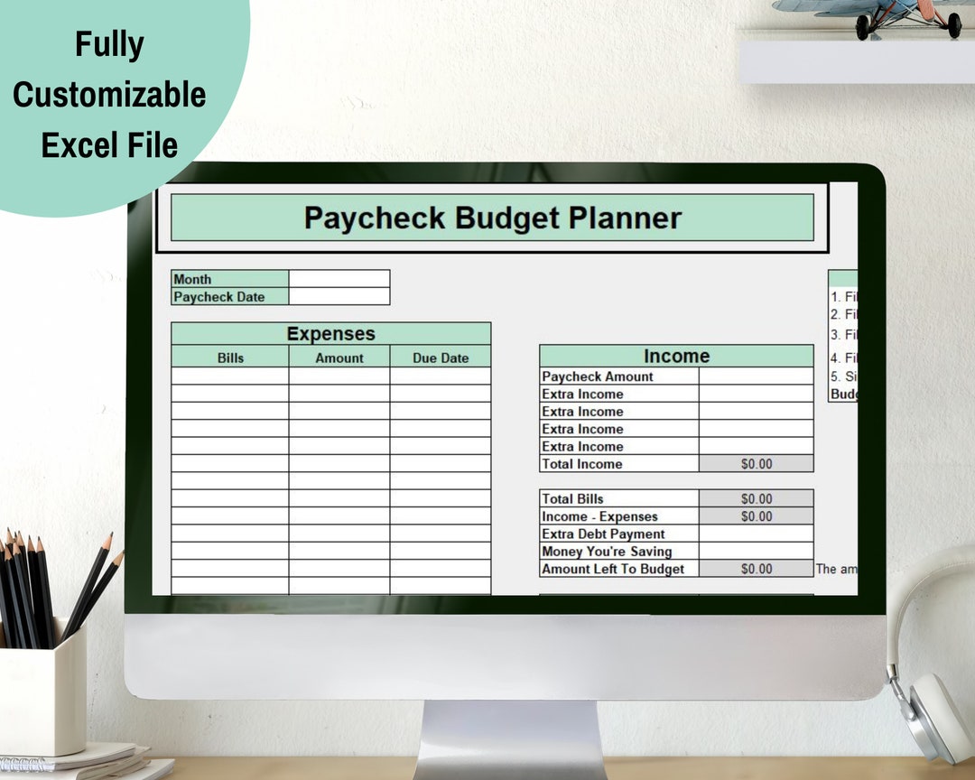 Paycheck Budget Planner - Easy Budgeting Tools - Etsy