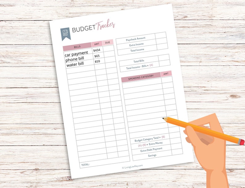 Budget Tracker Printable, Finance Tracker Printable, Paycheck Budget ...