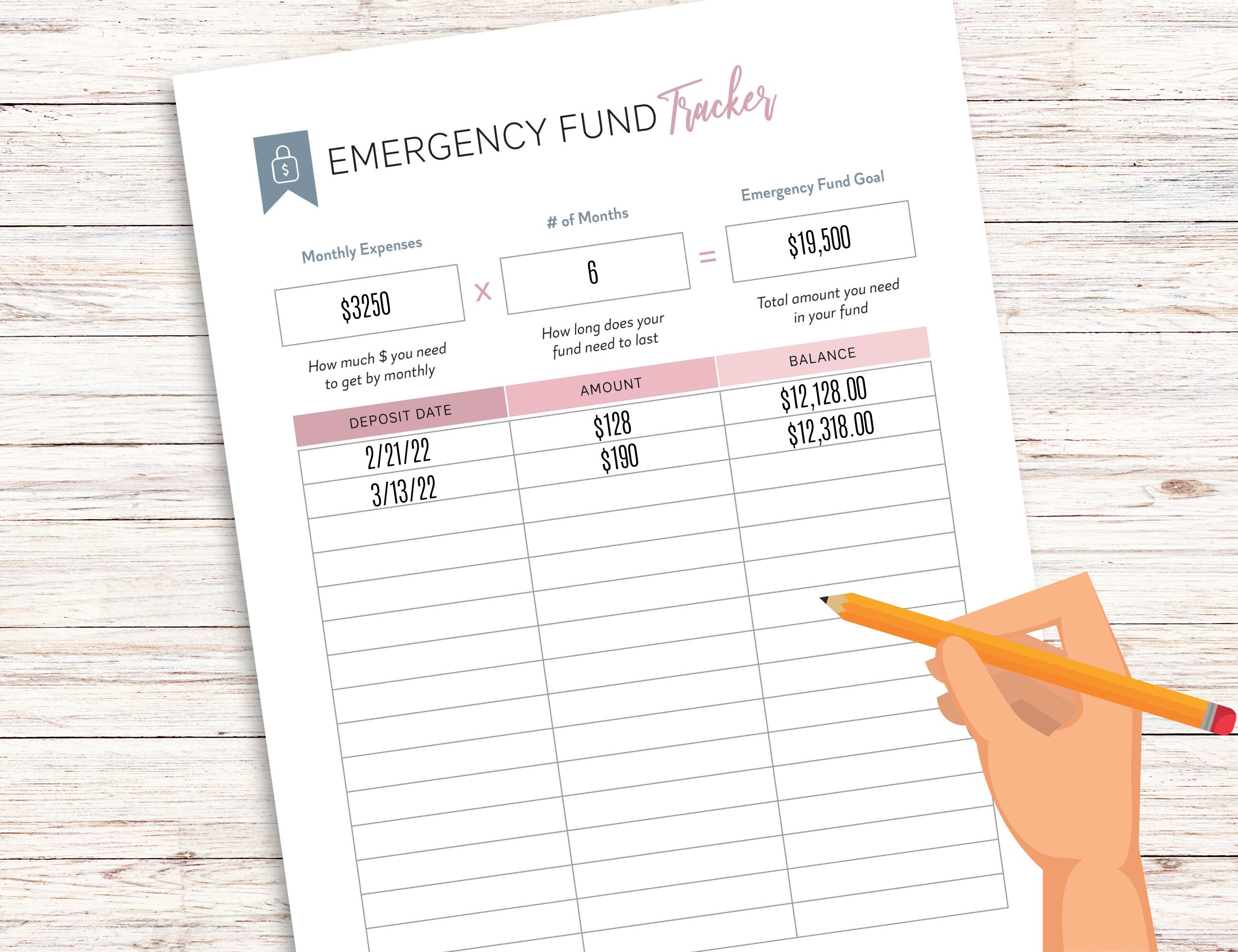 Emergency Fund Tracker, Printable Emergency Planner, Savings Tracker - Etsy