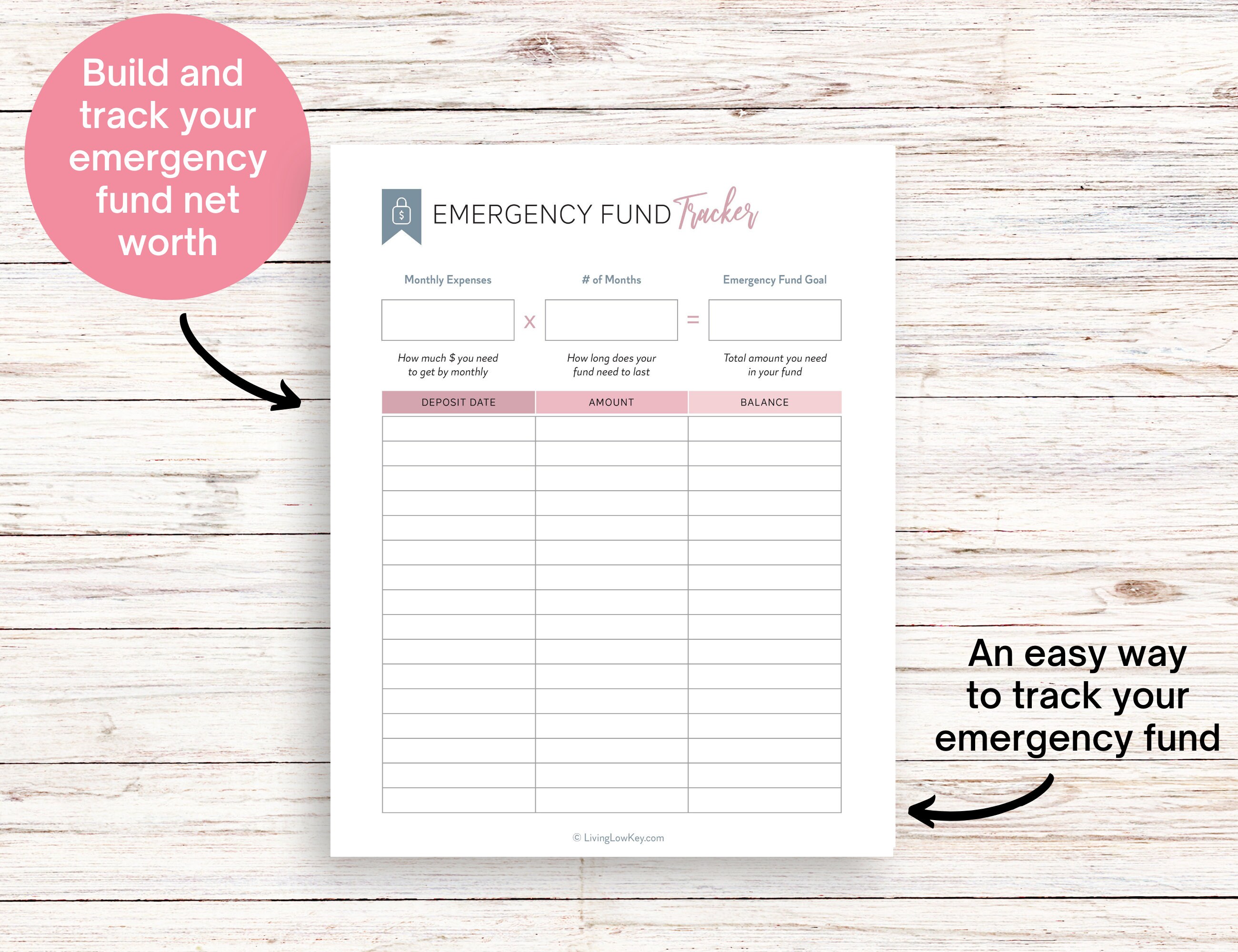 Emergency Fund Tracker, Printable Emergency Planner, Savings Tracker - Etsy