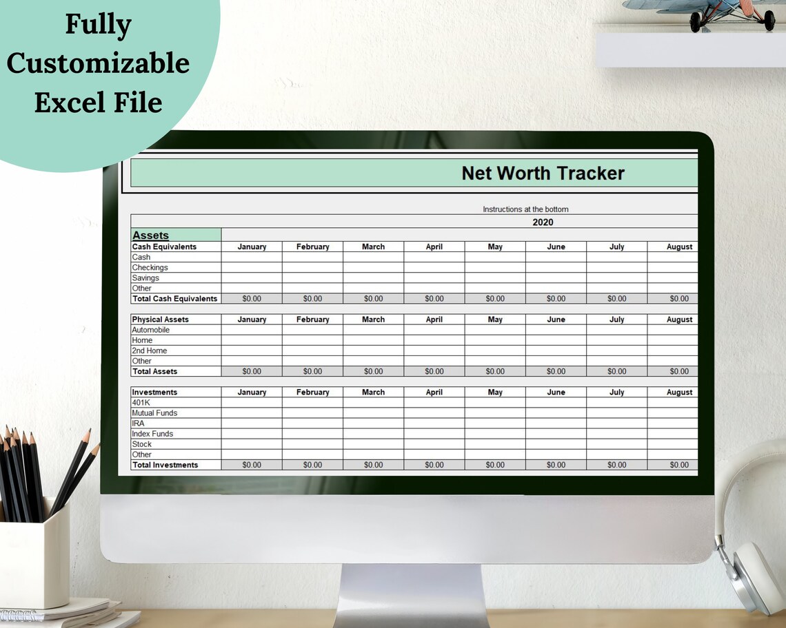 Net Worth Tracker Spreadsheet - Easily Calculate Your Net Worth ...