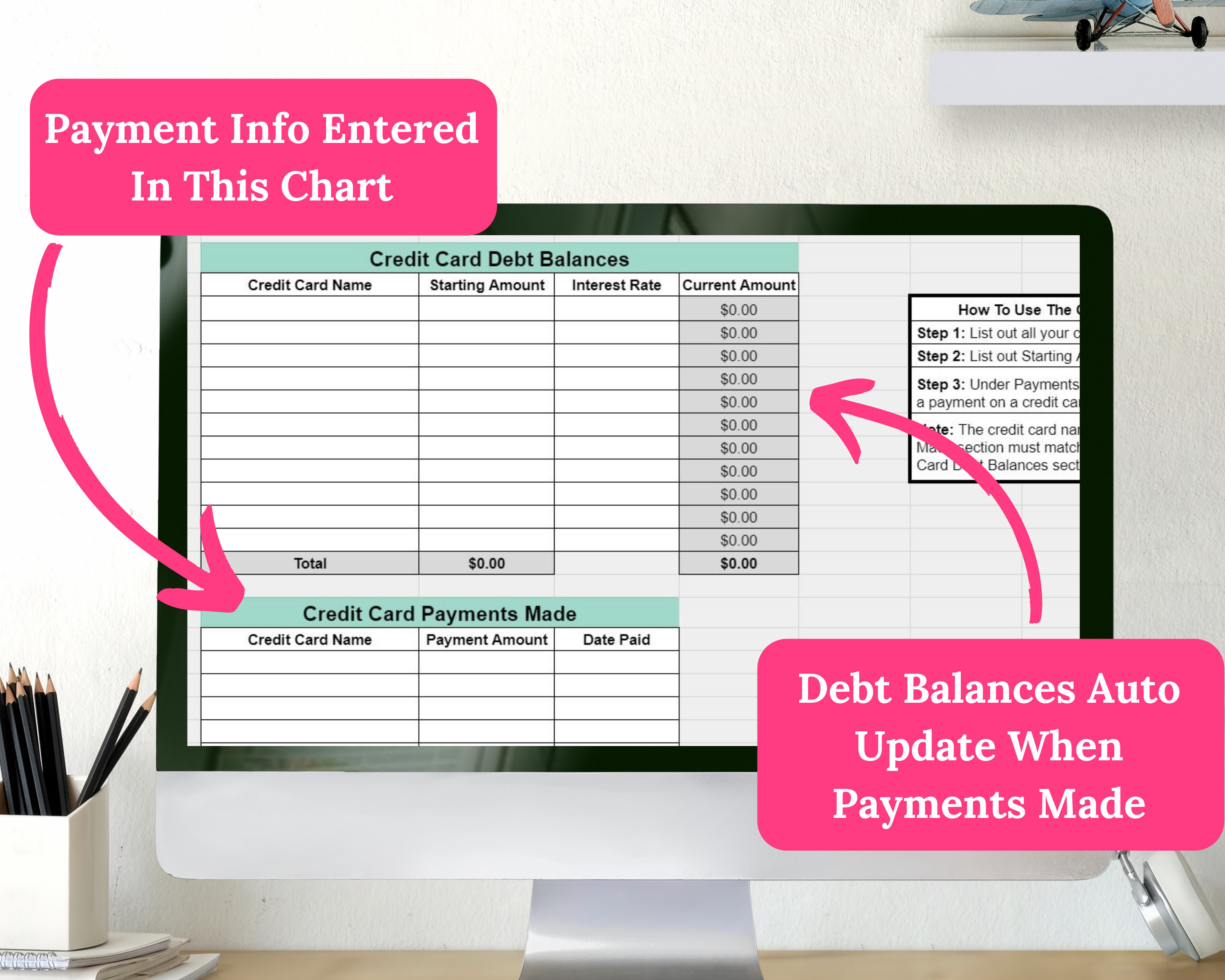 Credit Card Payoff Planner - Debt Tracker Excel Template - Etsy