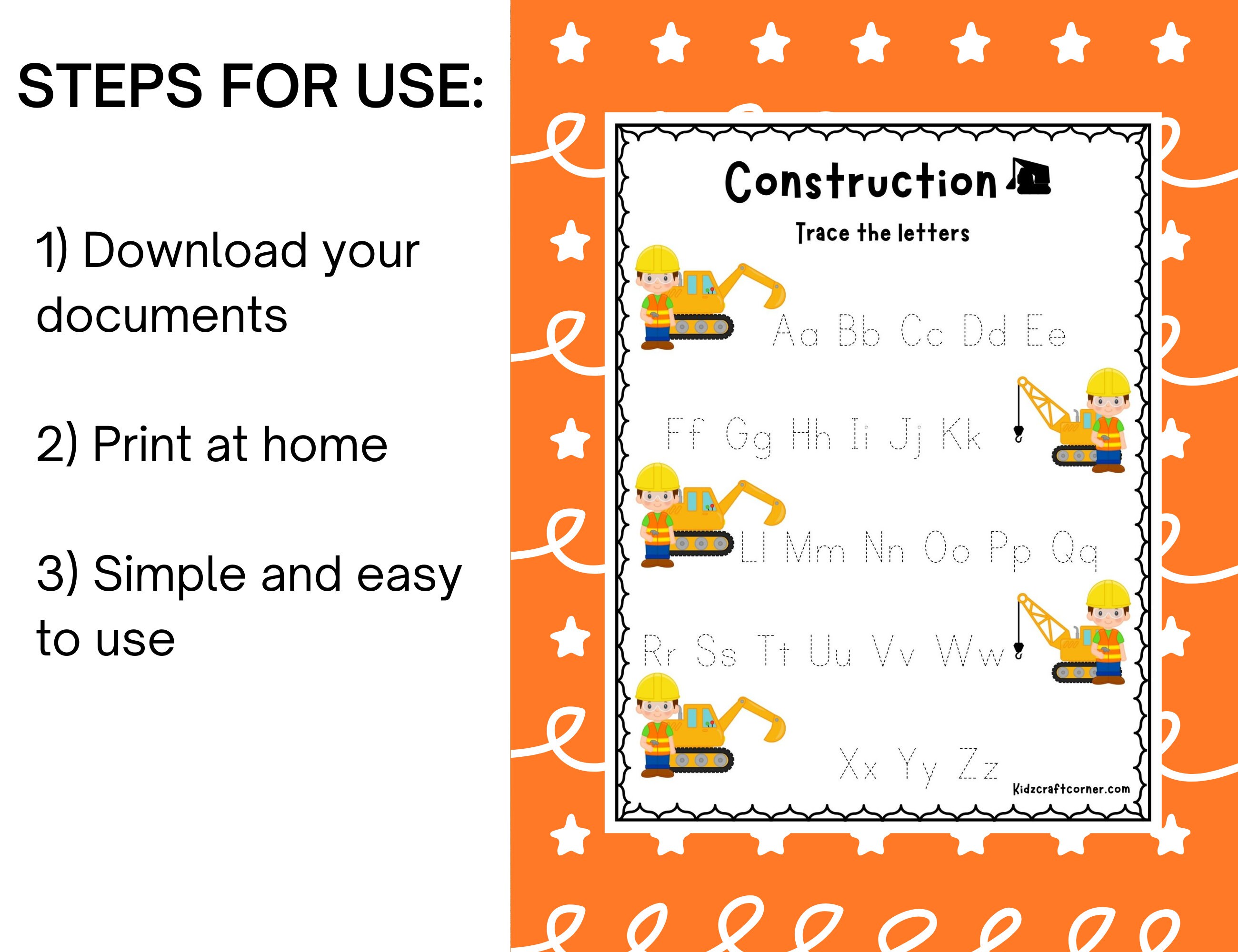 Construction Activities for Kids, Educational Printable, Construction ...