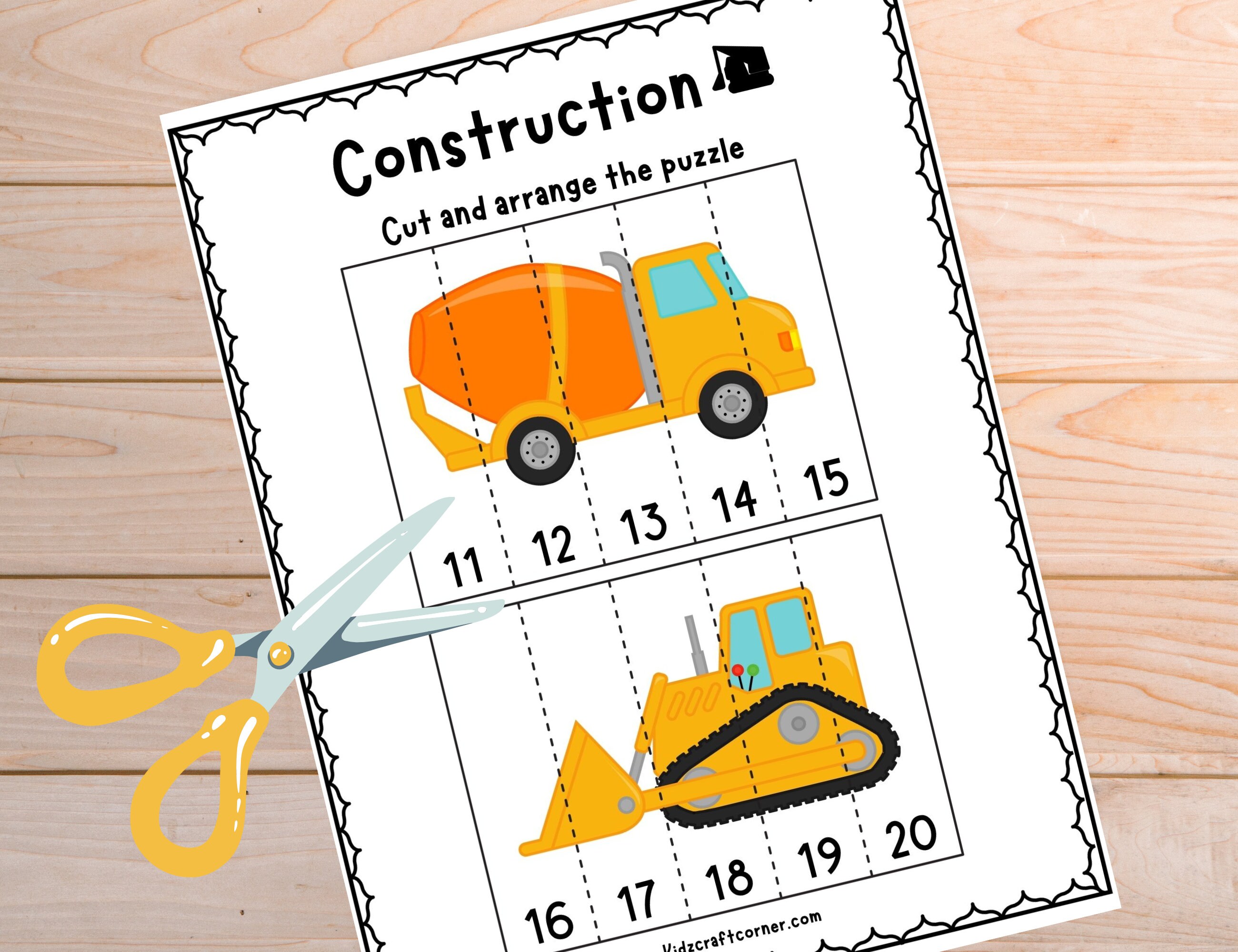 Construction Activities for Kids, Educational Printable, Construction ...