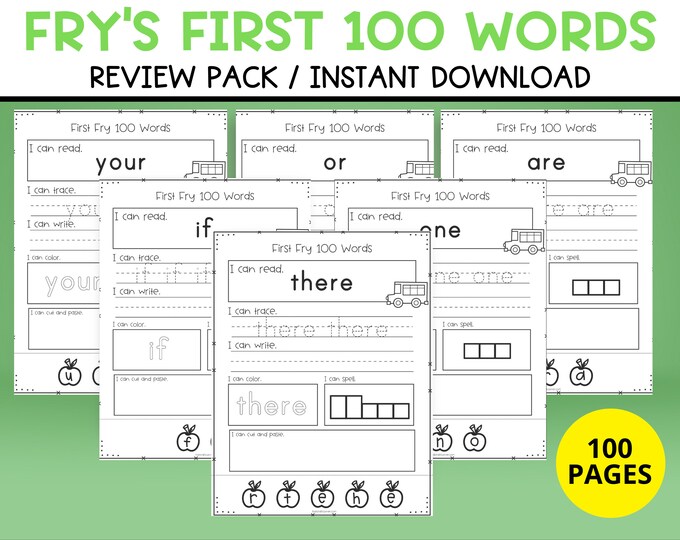100 Sight Words | Activity Books | Sight Words | Teacher Resources ...