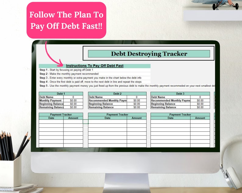 The Ultimate Debt Payoff Spreadsheet Bundle Pay off Debt - Etsy