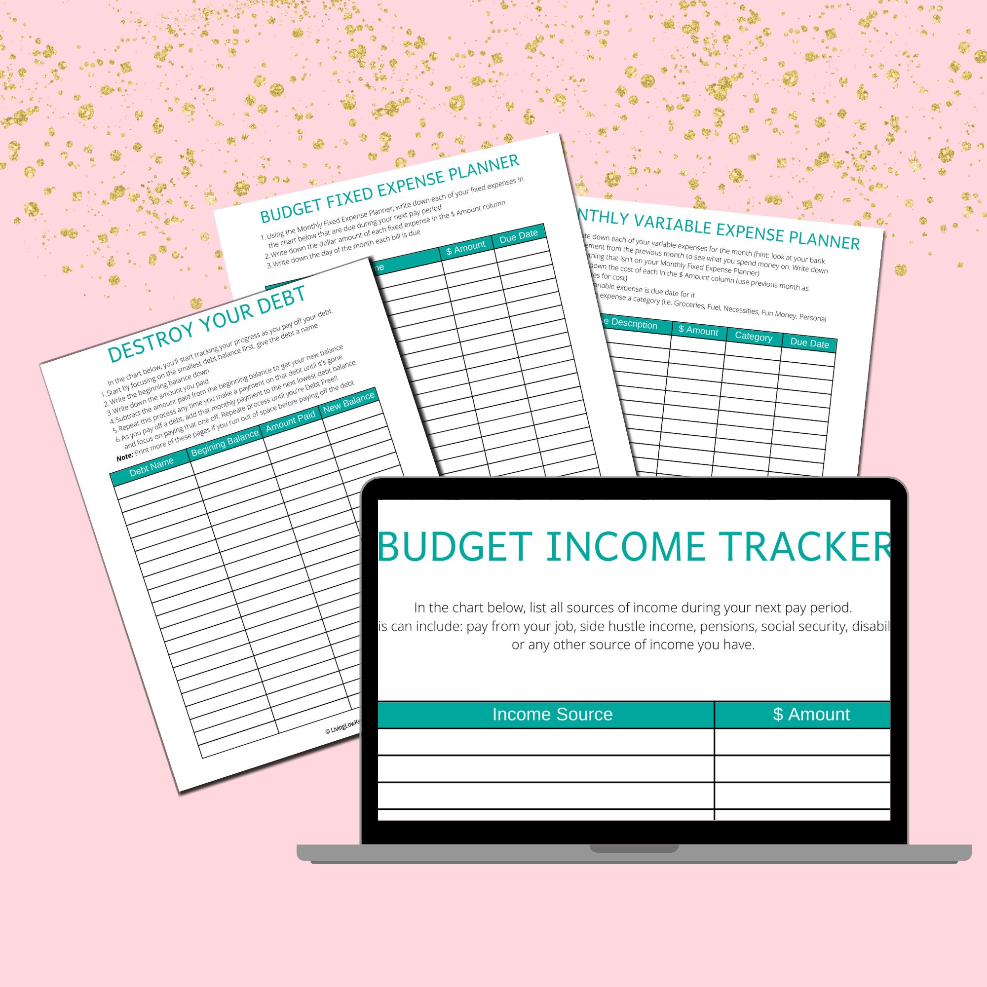Printable Budgeting Book - Budget Planner - Pay off Debt - Save Money ...