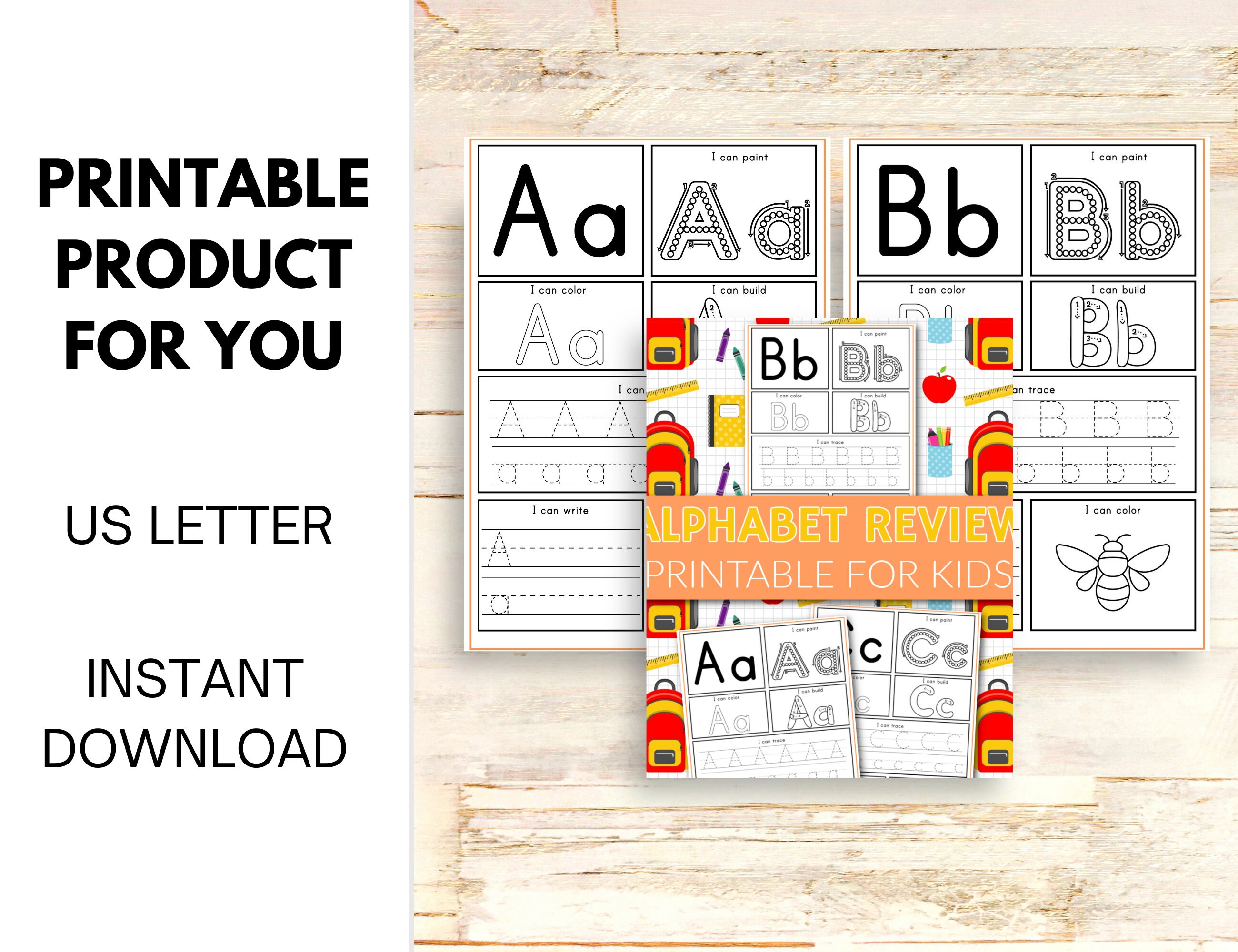 26 Alphabet Worksheets, Alphabet Tracing Sheets, Tracing Letters ...