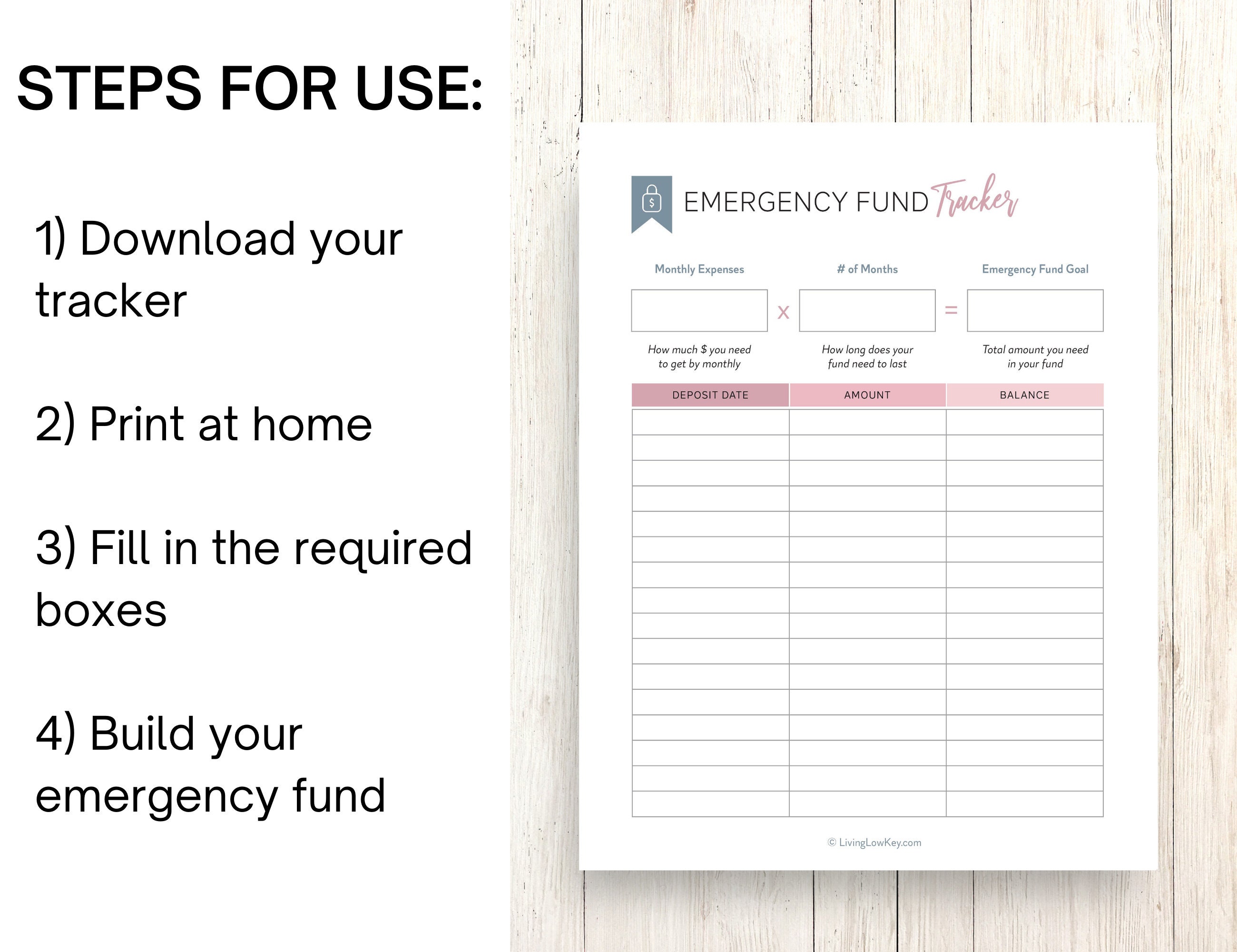 Emergency Fund Tracker, Printable Emergency Planner, Savings Tracker - Etsy